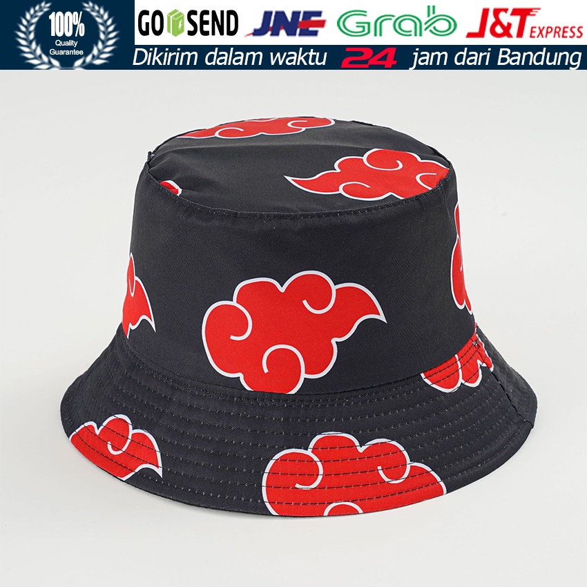 Jual Topi Bucket Hat Anime Akatsuki Bucket Anime Naruto Kekinian ...