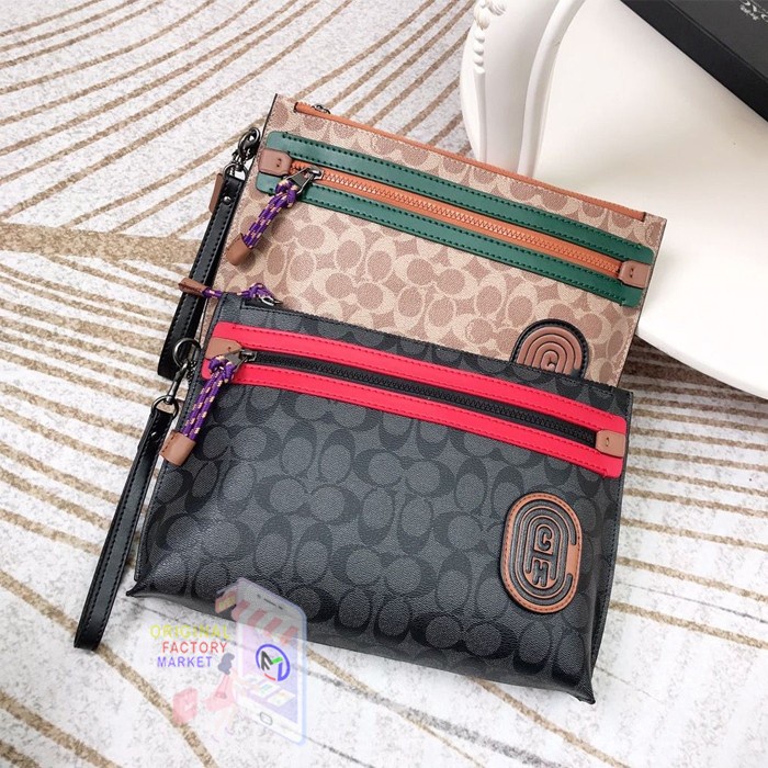 Jual ORIGINAL Tas Coach 69213 POUCH Academy In Signature Canvas With ...