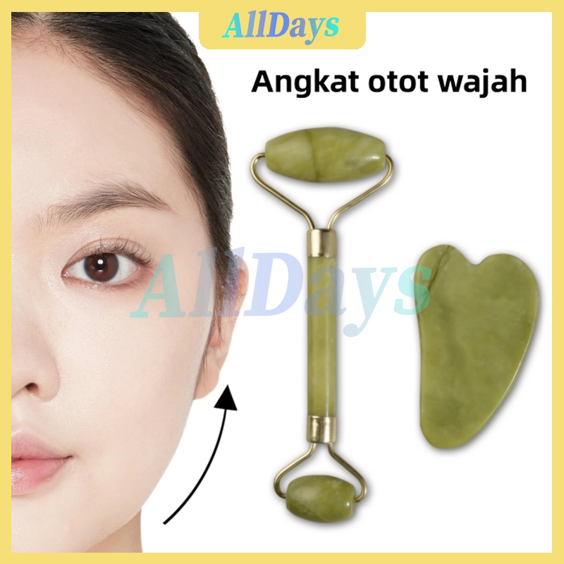 Jual Roller Jade Face Roller Guasha Facial Message Batu Roller Giok ...