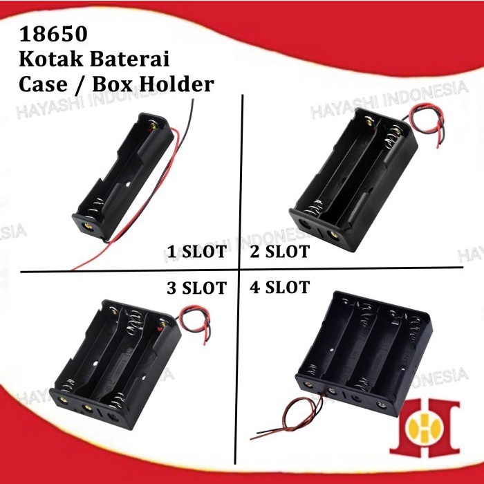 Jual 18650 Battery Holder 1 2 3 4 Baterai Case Batere Box Kotak Batre ...