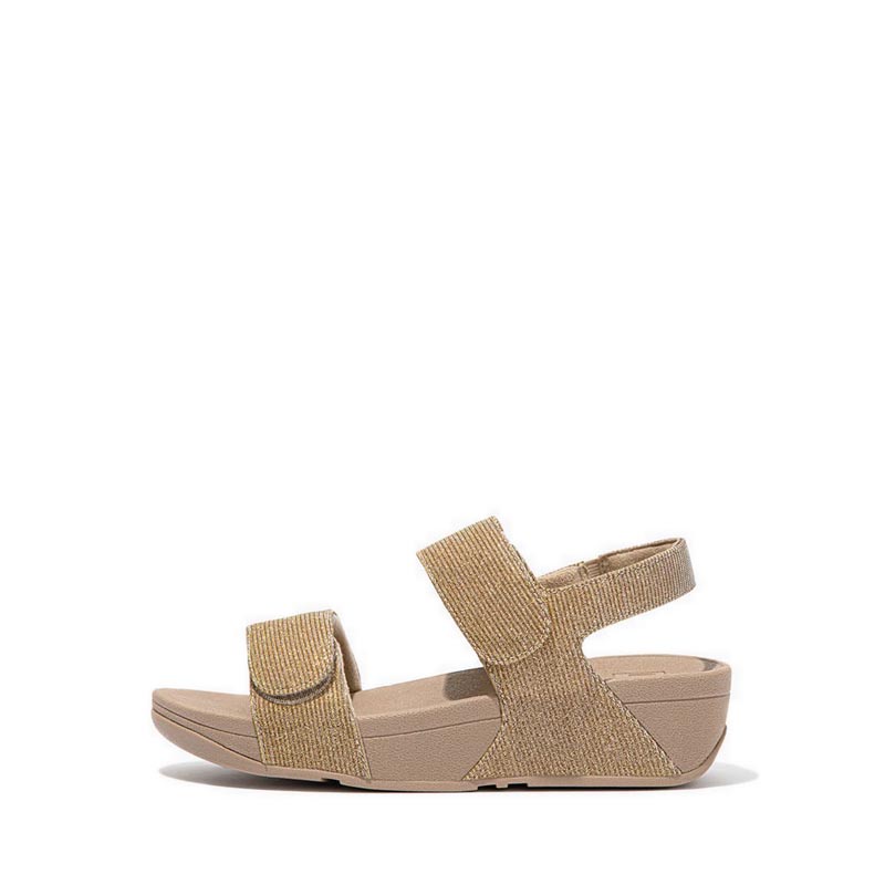 Jual Fitflop Lulu Adjustable Shimmerlux Back-Strap Sandals- Latte Beige | Shopee Indonesia