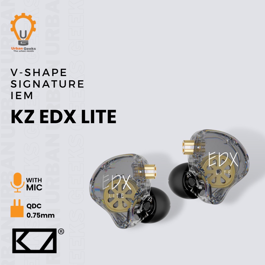 Jual KZ EDX Lite In Ear Earphone Single Dynamic Driver with MIC ...
