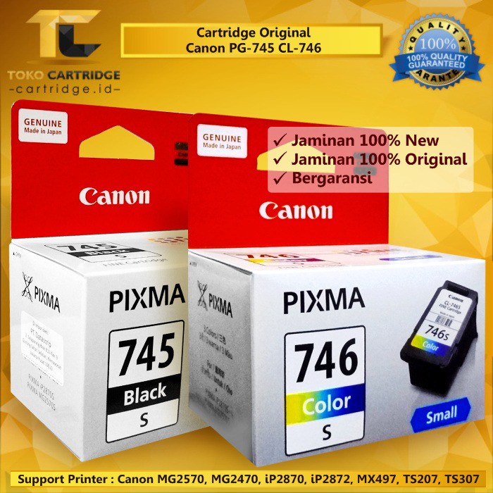 Jual Cartridge Tinta Canon PG745s CL746s 1 SET Catridge PG 745s 746s ...