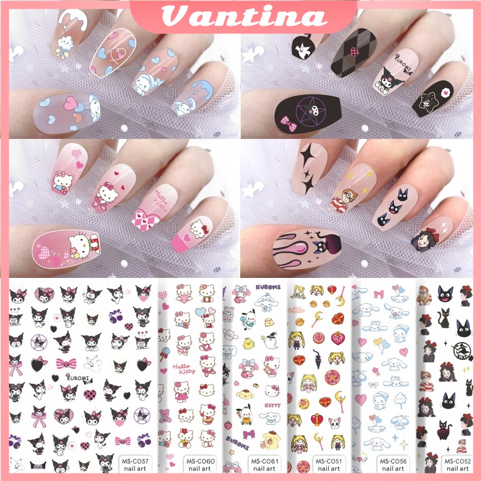 Jual Stiker Kuku Sanrio/Sticker Kuku Cinamoroll Kuromi Melody Anak ...