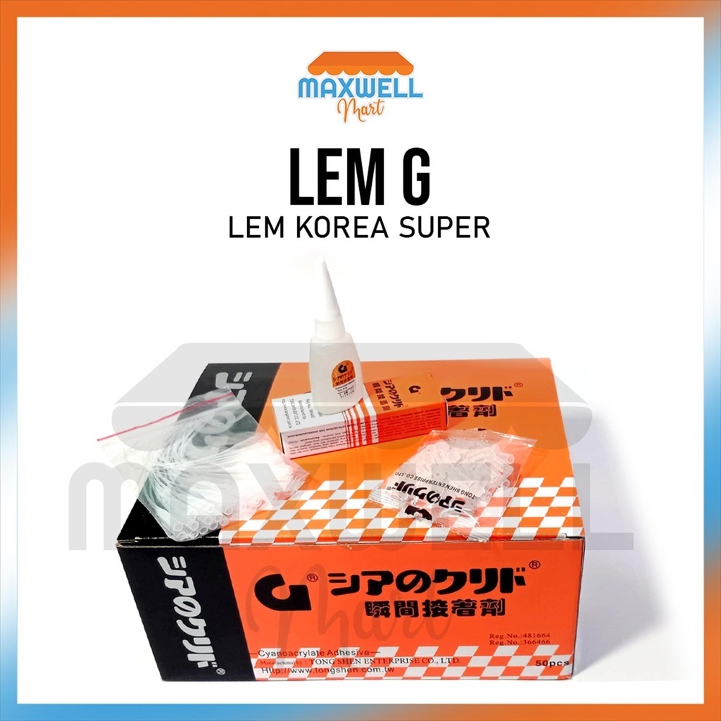 Jual [MaxMart] 1 buah Lem G Korea Kualitas super / Lem G Perekat Cair ...