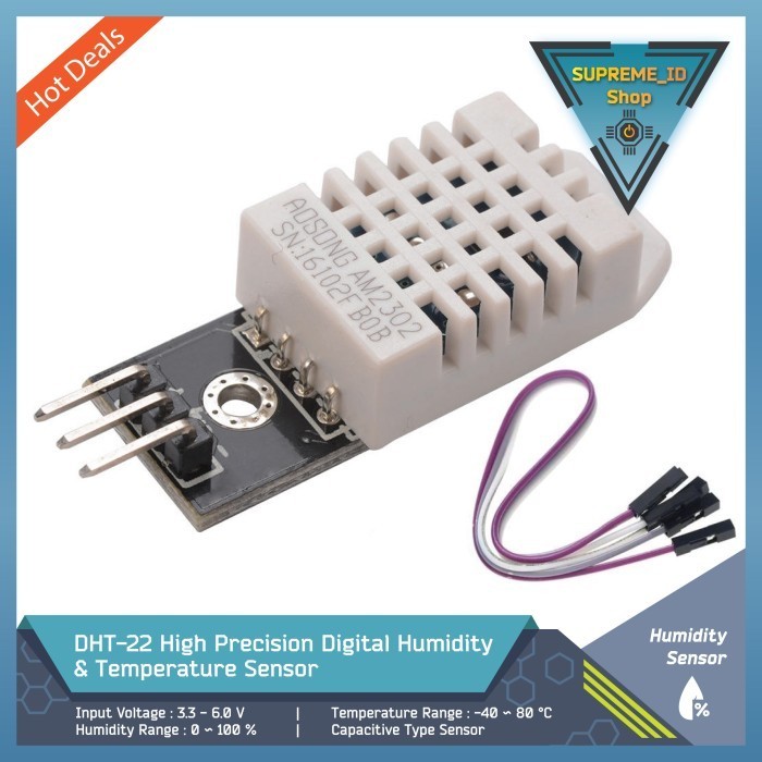 Jual DHT22 DHT-22 High Precision Digital Humidity & Temperature Sensor ...