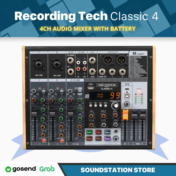 Jual Recording Tech Classic4 4 Channel Audio Mixer With Built in ...