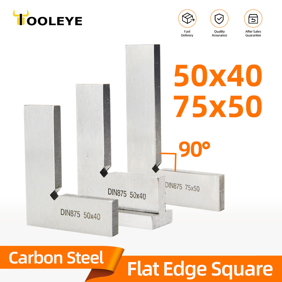 Jual Try Square Flat Edge Square Ruler 90 Degree Woodworking Tools ...