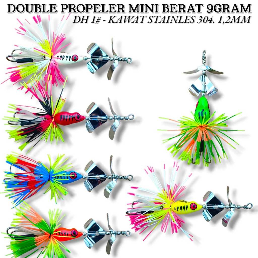Jual SLATER MINI DOUBLE PROPELER BERAT 9GRAM. UMPAN CASTING GABUS DAM TOMAN | Shopee Indonesia