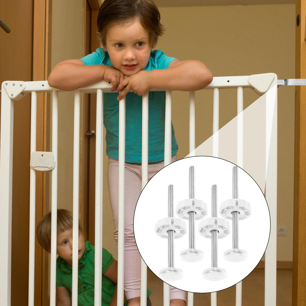 Jual 4 Pcs Baby Gate Hardware Mount Threaded Spindle Rod Screw ...