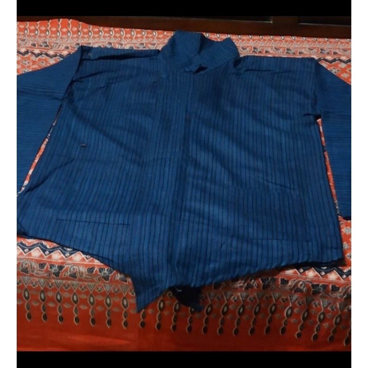Jual Baju SURJAN PERANAKAN DESA / SURJAN LURIK BIRU | Shopee Indonesia