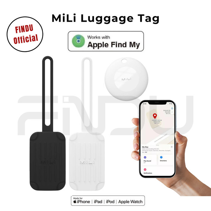 Jual AirTag - MiLi Luggage Tag Key Finder MiTag Smart Locator Apple MFi ...