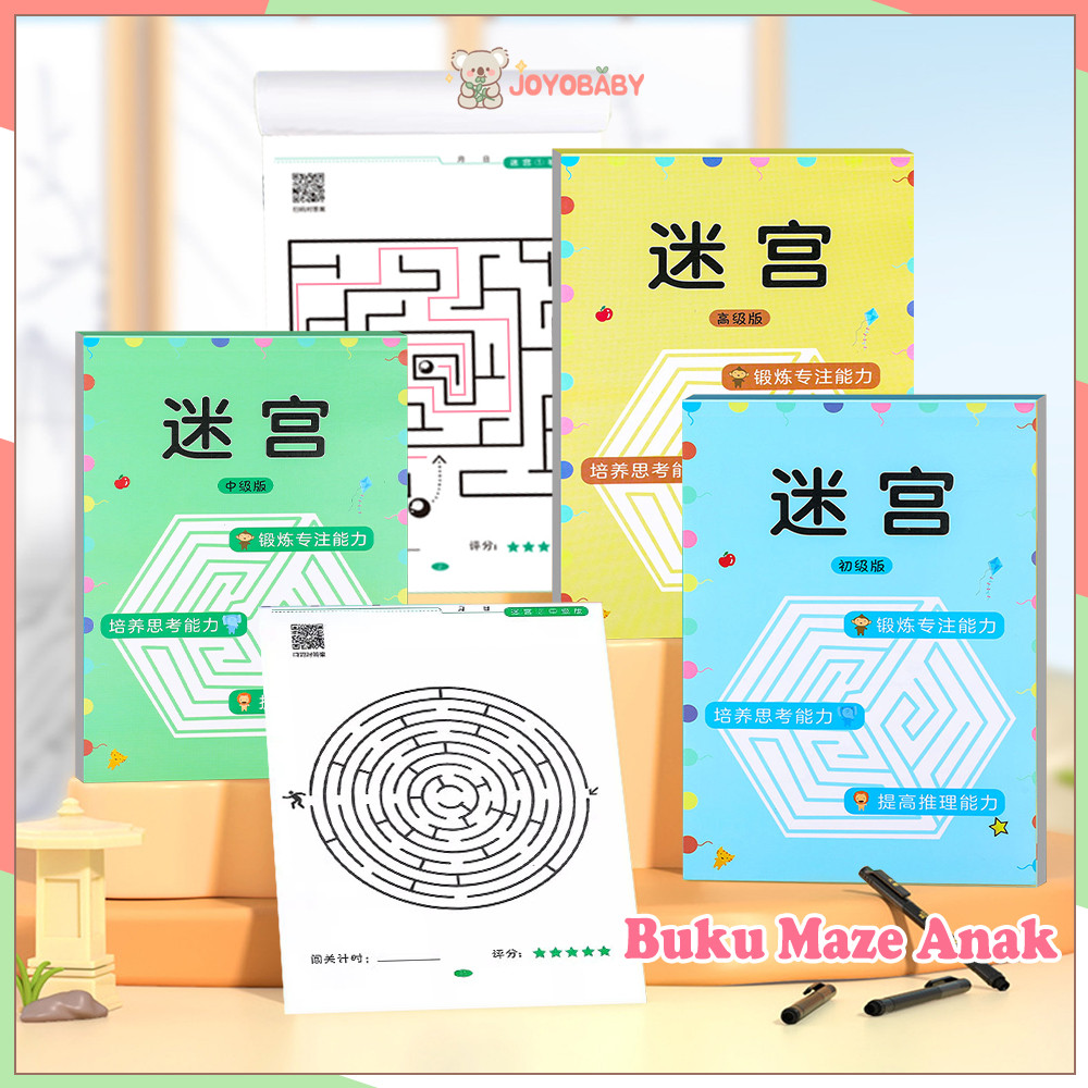 Jual JOYOBABY 64 Pages Buku Aktivitas Edukasi Anak Bermain Maze Labirin ...