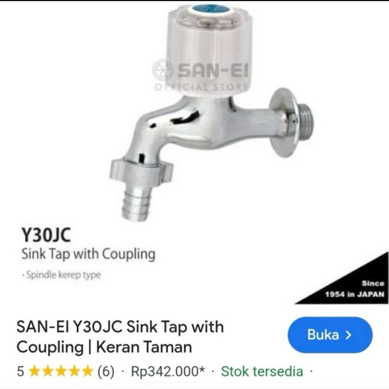 Jual Kran Taman San-Ei Model Putar Karet | Sanei. Y30JC Sink Tap With Coupling (Baru Nodus ...