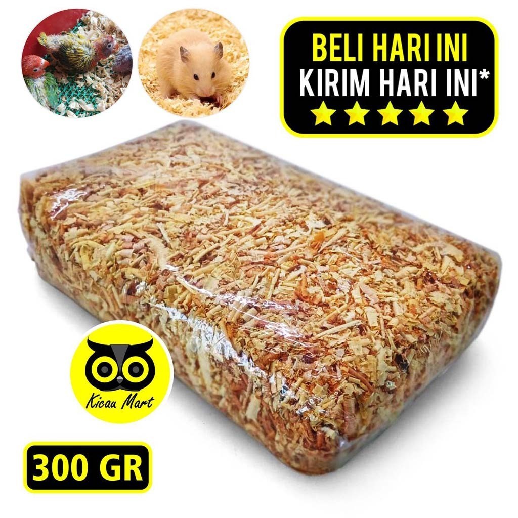 Jual KICAU MART SERBUK KAYU HAMSTER SUGAR GLIDER HALUS 300gr SERBUK ...