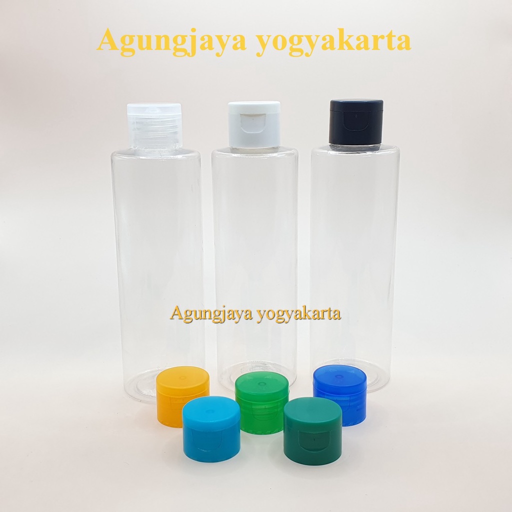 Jual Botol 220 ml Round Flate Natural Tutup Fliptop / Botol Plastik ...