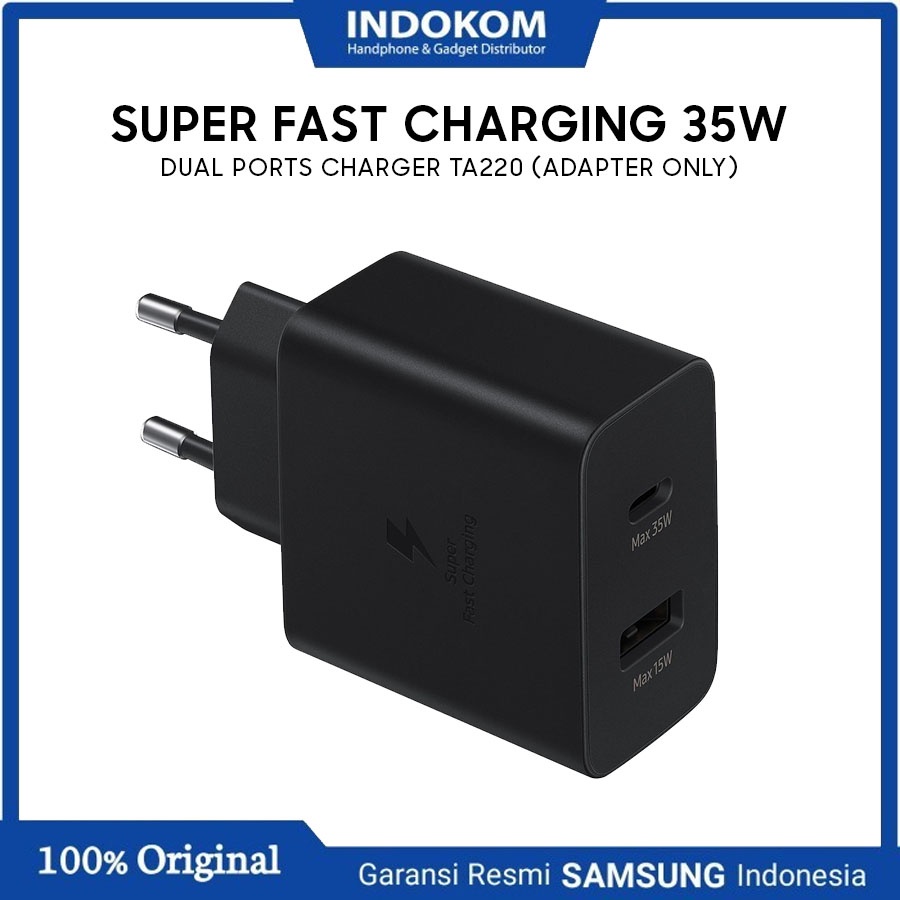 Jual Samsung Super Fast Charging 35W Dual Ports Charger (Adapter Only ...