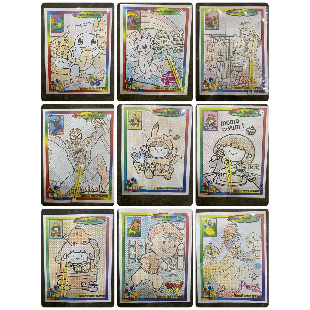 Jual MAGIC PAINTING MAINAN EDUKASI / MAINAN MEWARNAI DENGAN AIR MOTIF ...