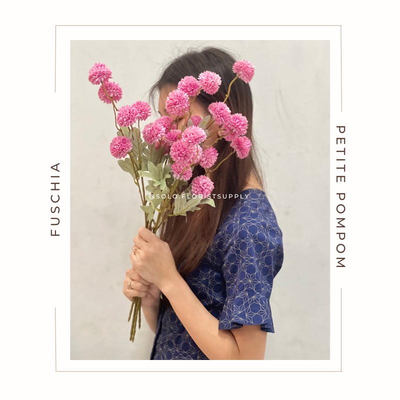 Jual PETITE POMPOM DANDELION Mum Artifisial Bunga Palsu Bunga Sutra ...