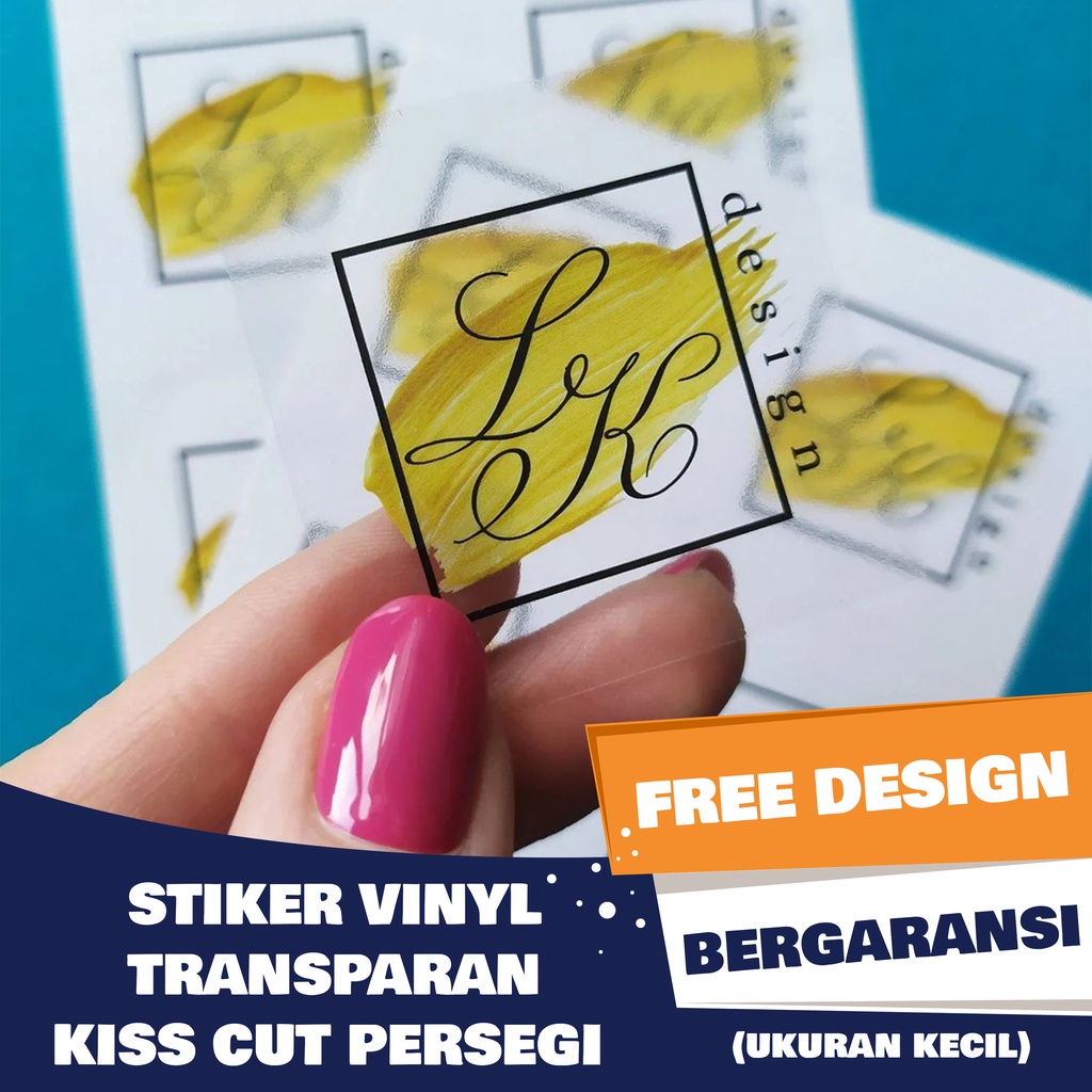 Jual Stiker Vinyl Transparan Label Sticker Bening Anti Air Kemasan Nama ...