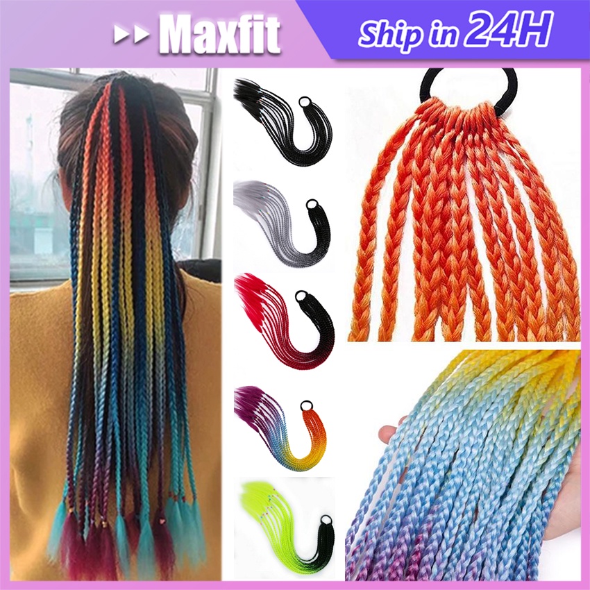 Jual Wig Rambut Sintetis Palsu Extension Model Kepang Panjang 60Cm ...