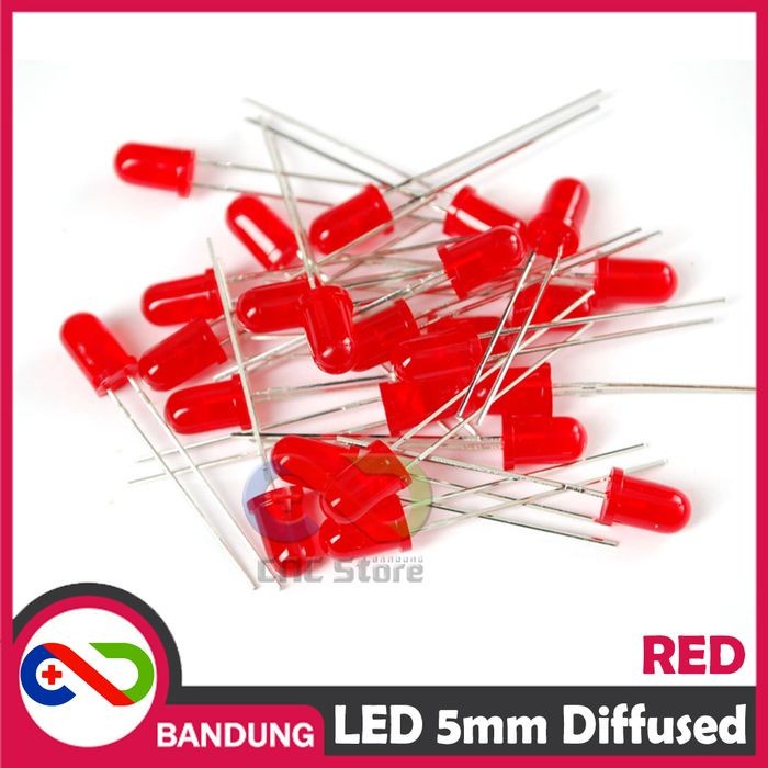 Jual 10PCS LED 5MM SUPER BRIGHT RED MERAH DIFFUSED | Shopee Indonesia
