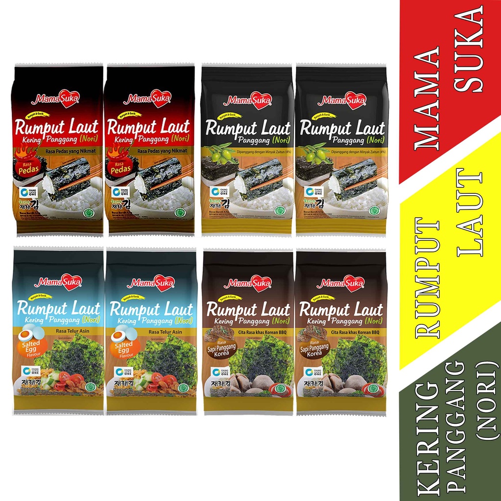 Jual MAMA SUKA RUMPUT LAUT 4 VARIAN RASA 4,5g | Shopee Indonesia