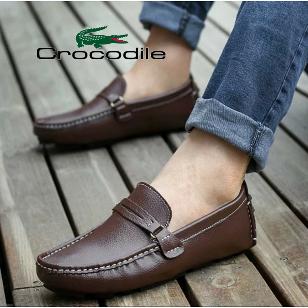Jual Crocodile Sepatu Kerja Pria Pantofel Kulit Kantor Formal Resmi ...