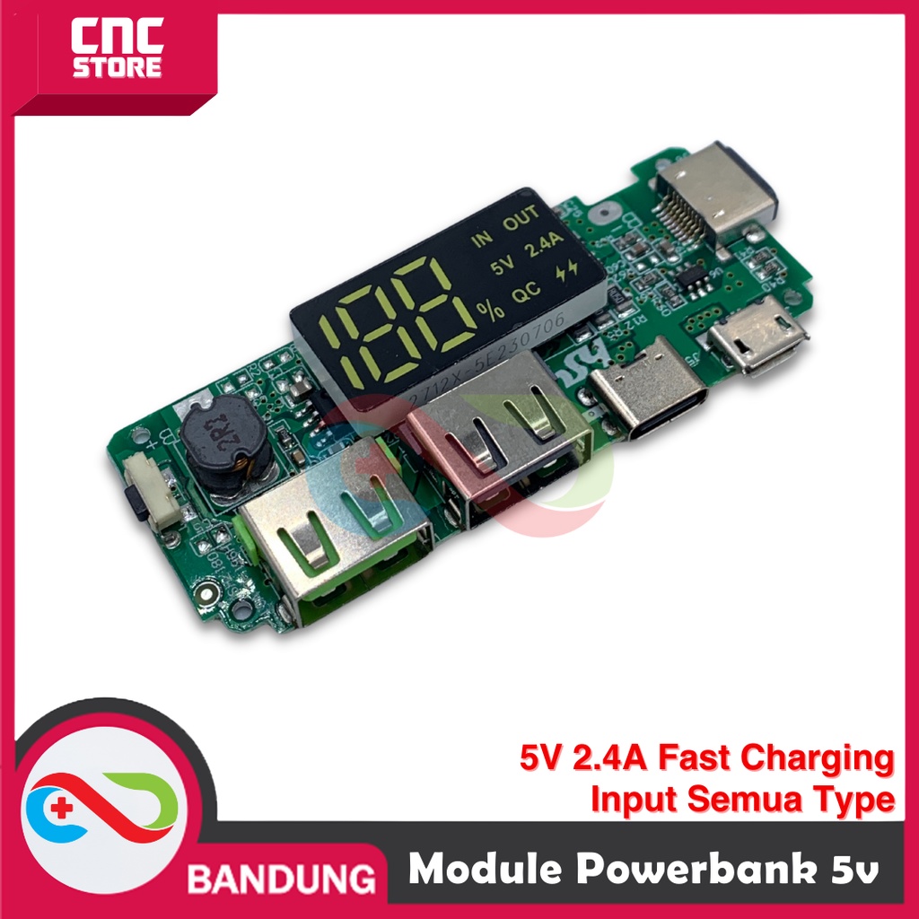 Jual MODULE POWER BANK 5V 2.4A FAST CHARGING INPUT SEMUA TYPE | Shopee ...