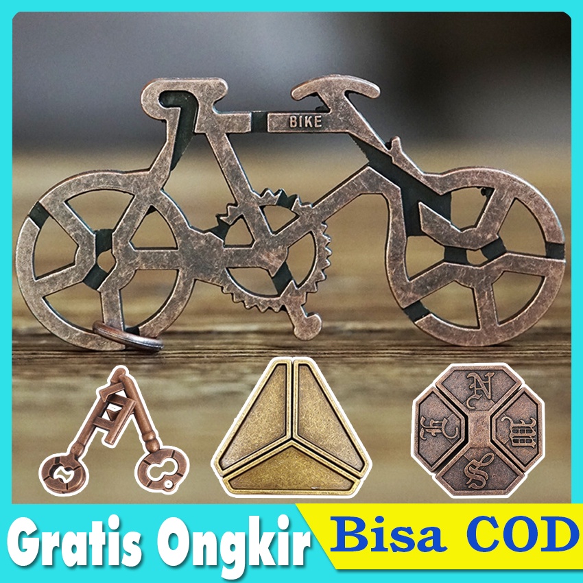 Jual Mainan Penggoda Otak Metal Luban Lock Magic Baffling Intelligence ...