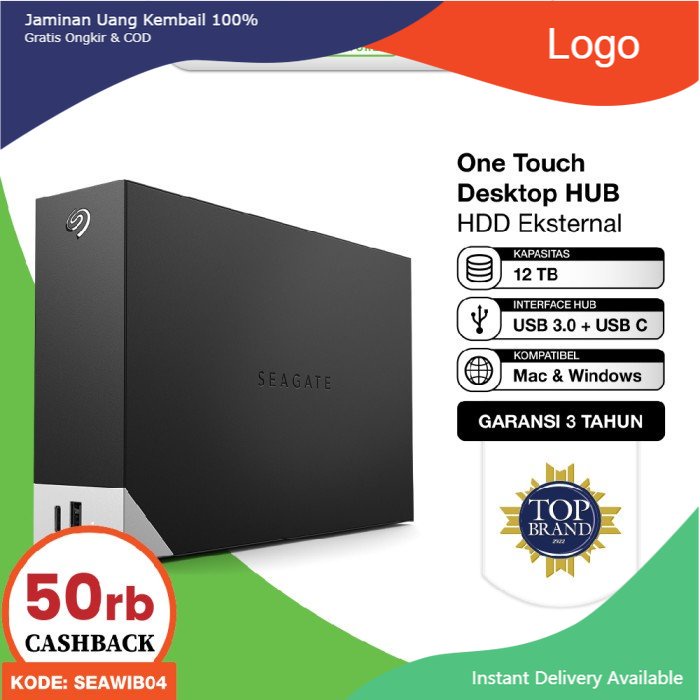 Jual Seagate One Touch Desktop Hub HDD / Hardisk Eksternal 12TB USB3.0 ...