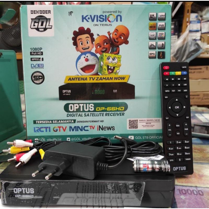 Jual Digital Receiver GOL OPTUS OP-66HD /KVISION BROMO C2000 (Ratusan Channel Gratis) K Vision ...
