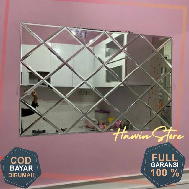 Jual 80x100 3mm FREE PACKING PETI KAYU + GARANSI PECAH 100% Cermin ...
