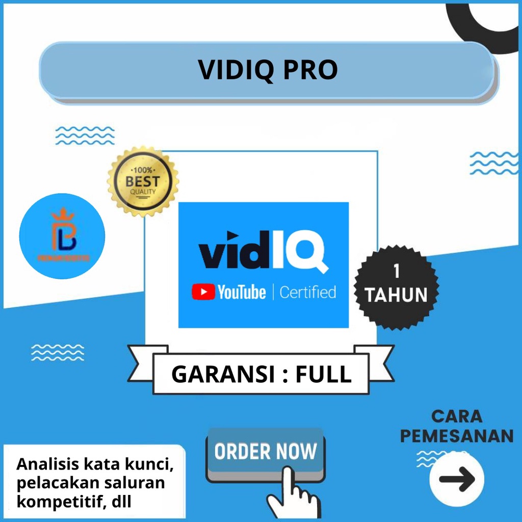 Jual VidIQ Boost - 5 Channels Youtube Premium 1 Tahun Original | Shopee Indonesia