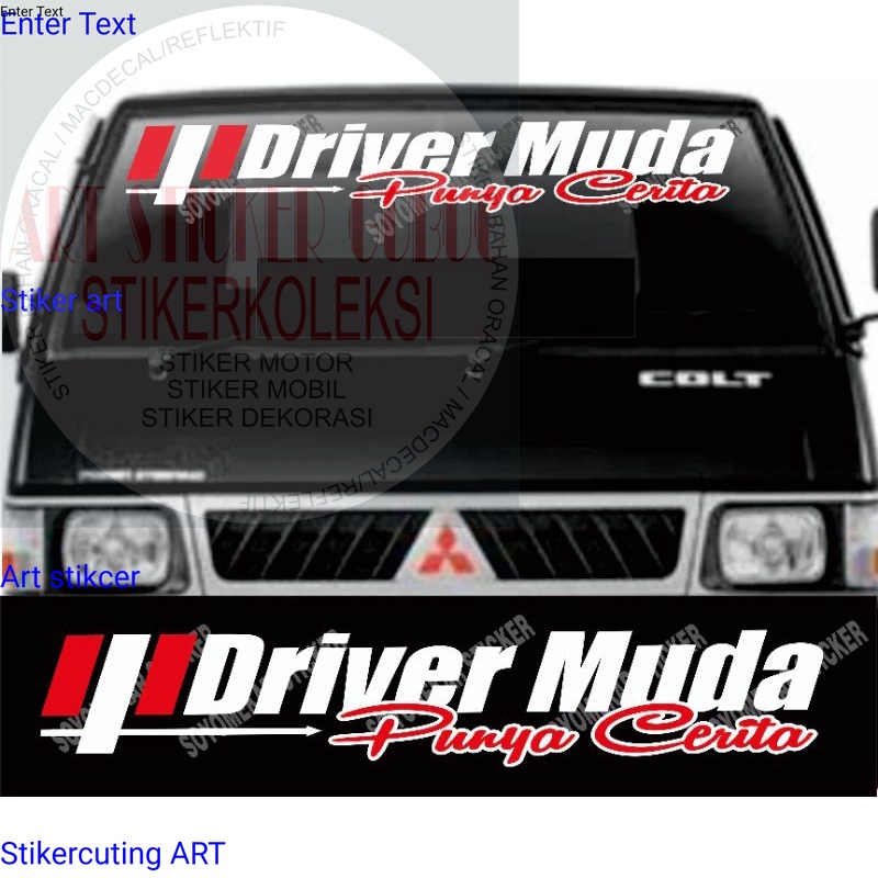 Jual Stiker cuting STIKER MOBIL STICKER CUTTING DRIVER MUDA BUAT KACA ...