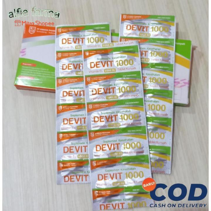 Jual Devit Vitamin D3 1000 IU 10 Tablet Kunyah - Vitamin D - Halodoc ...