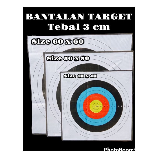Jual Bantalan Target Panahan tebal 3cm ukuran 60x60cm sasaran panah ...