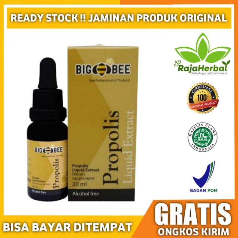 Jual 100% ASLI Big Bee Propolis Liquid Extract 20ml Atasi Demam Dingin ...