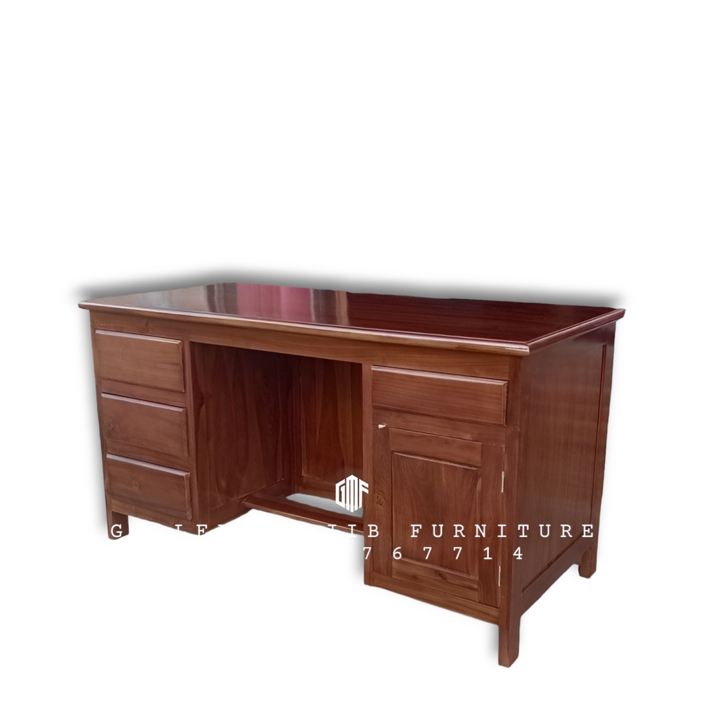 Jual Meja Kantor Meja Guru Meja Kerja Kayu Jati 1 biro minimalis ...