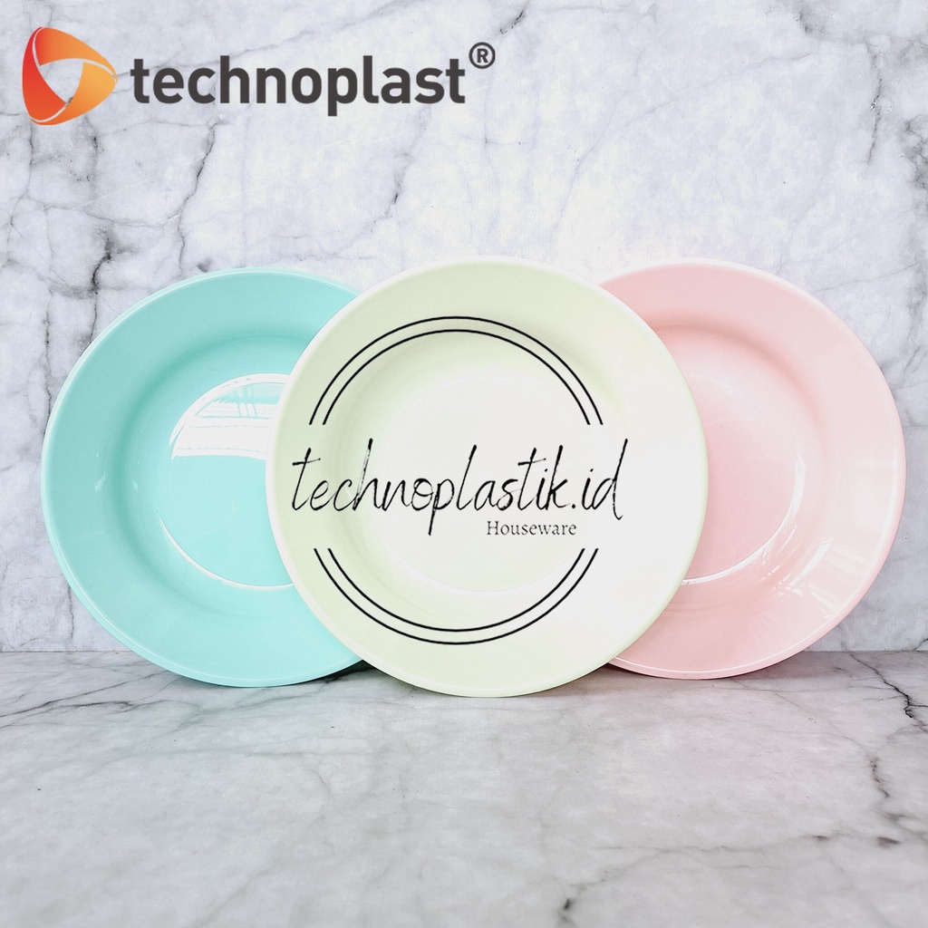 Jual TECHNOPLAST Funtasic Macaron Set Of 3Pcs Piring Makan Ceper 9In ...