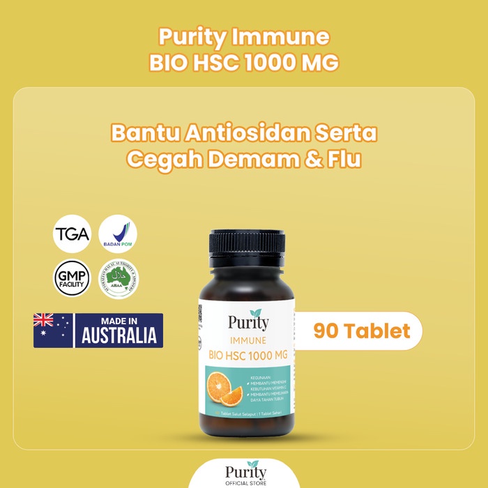 Jual Purity Vitamin C 1000mg Australia Immune Bio HSC 1000mg 60 Tablet | Shopee Indonesia