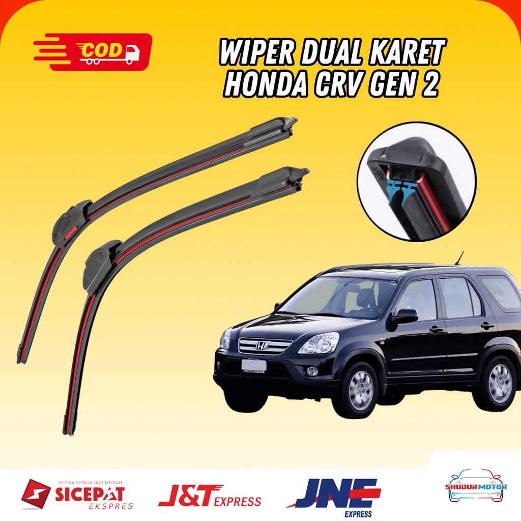 Jual Wiper Dual Blade - Honda CRV 2002 - 2006 / CR-V Gen 2 - Wiper 2 ...