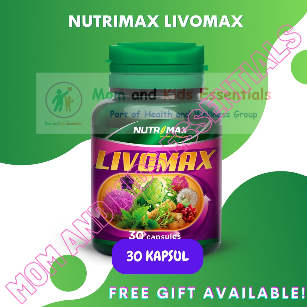 Jual NUTRIMAX LIVOMAX 30 KAPSUL SUPLEMEN KESEHATAN HATI LIVER GINJAL ...