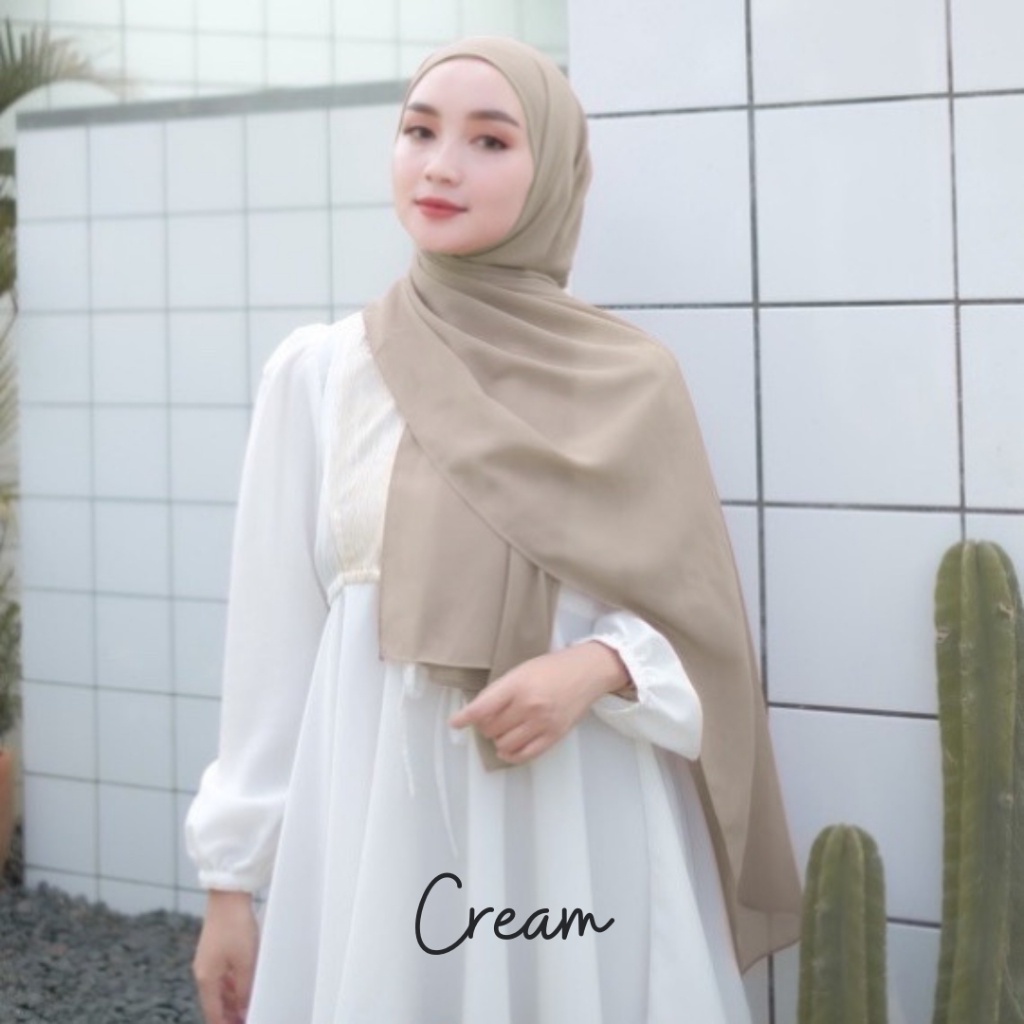 Jual Pashmina Ceruty Babydoll 40 Warna | Hijab Jilbab Pasmina Panjang 180 x75 cm pashmina ceruty ...
