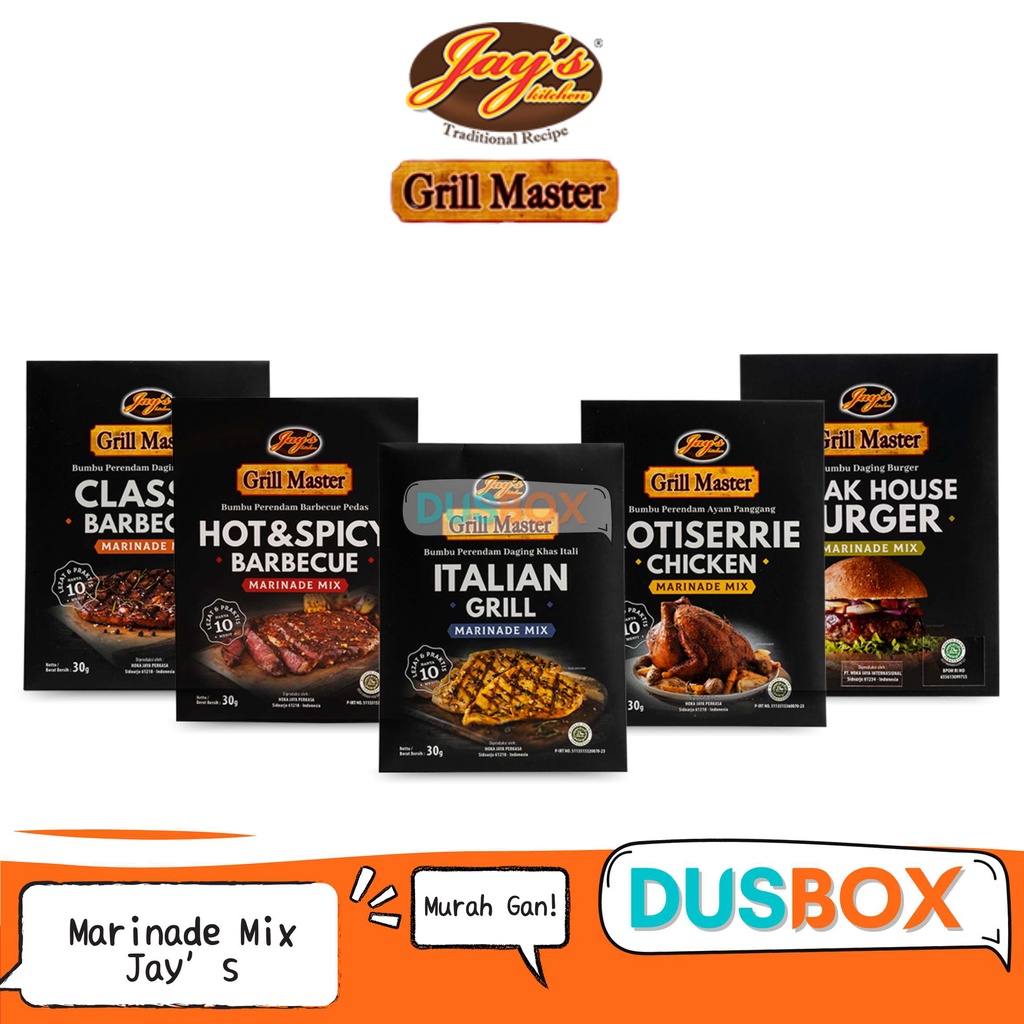Jual Jay's Grill Master Steak House Burger Seasoning Mix / Bumbu ...
