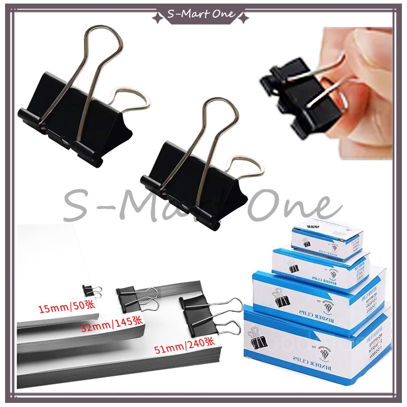 Jual Klip Penjepit Kertas ( 12 pcs )/Penjepit Kertas/Binder Clip /KLIP ...