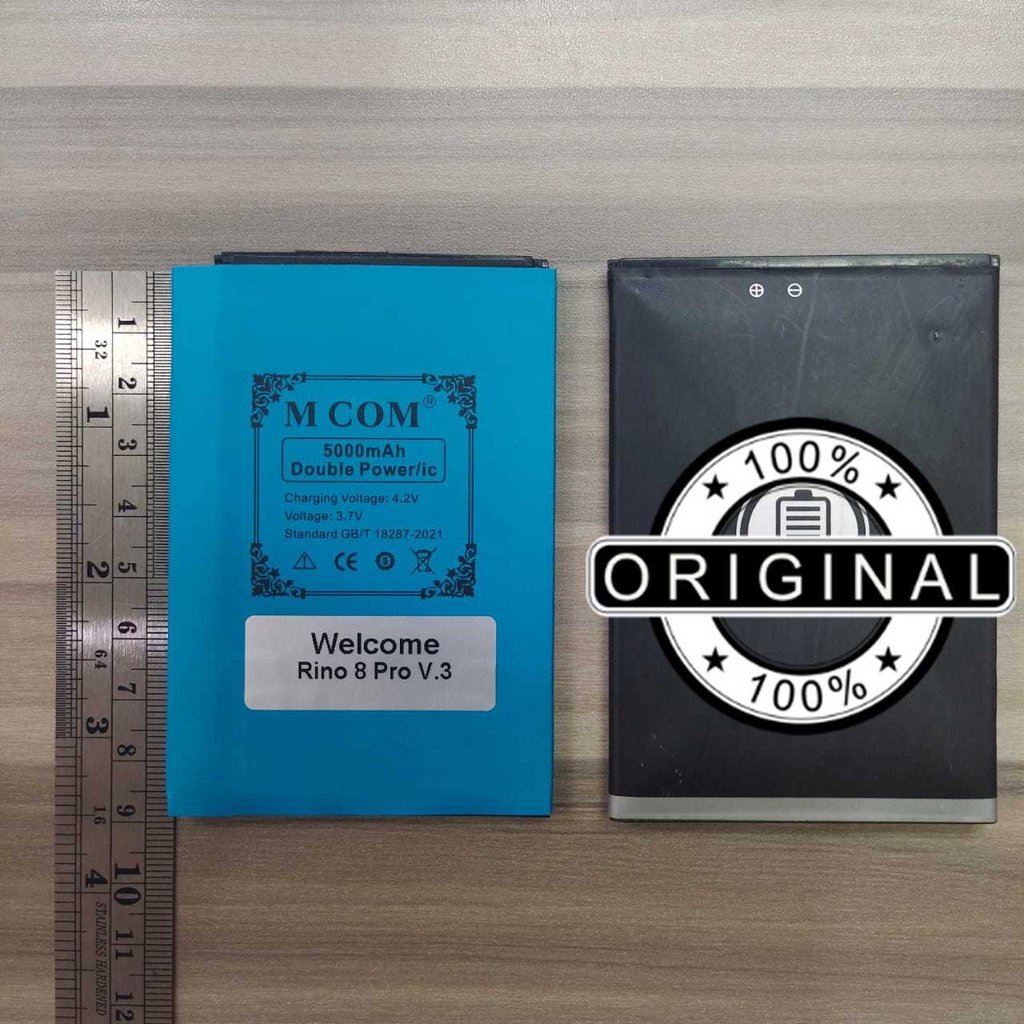 Jual Battery Batere Batre Baterai Double Power Mcom Welcome Rino 8 Pro Versi 3 Kapasitas 5000 ...