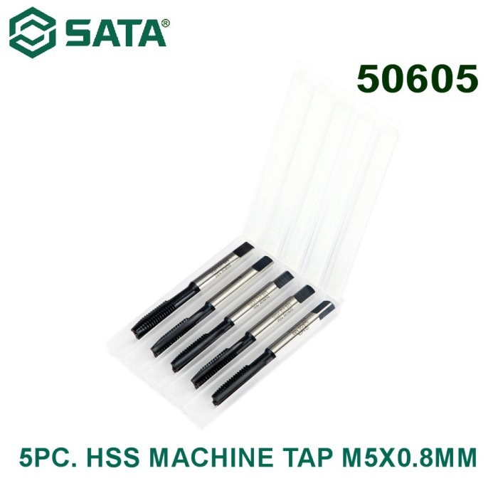 Jual SATA TAP MESIN 50605 - 5PC. HSS MACHINE TAP M5X0.8MM | Shopee ...