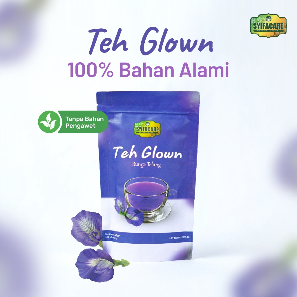 Jual Teh Glown Bunga Telang Syifacare - Teh Celup 100% Bahan Alami ...