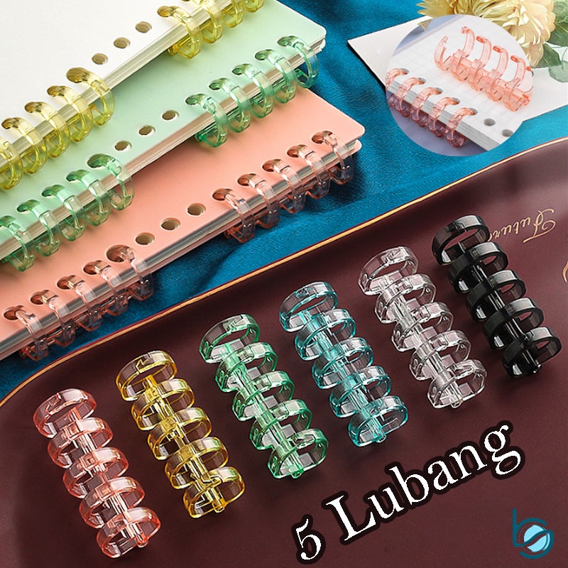 Jual Ring Pengikat Binder 5 Lubang/DIY Ring Binder Warna Lucu/Ring ...